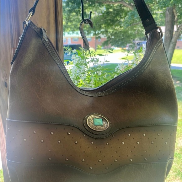 Justin Boots | Bags | Justin Boots Brown Hobo Bag With Classic Design ...